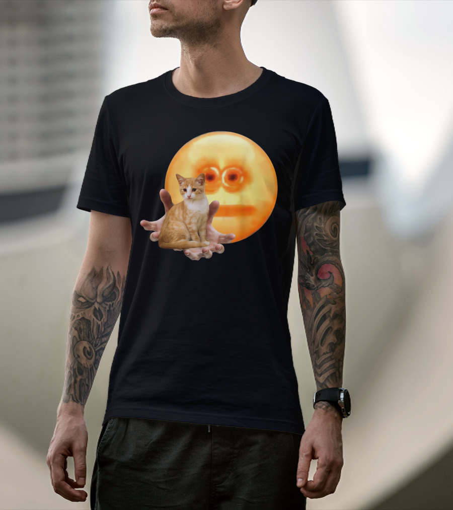 Screen Reaching Emoji Cat Meme Dank T-Shirt