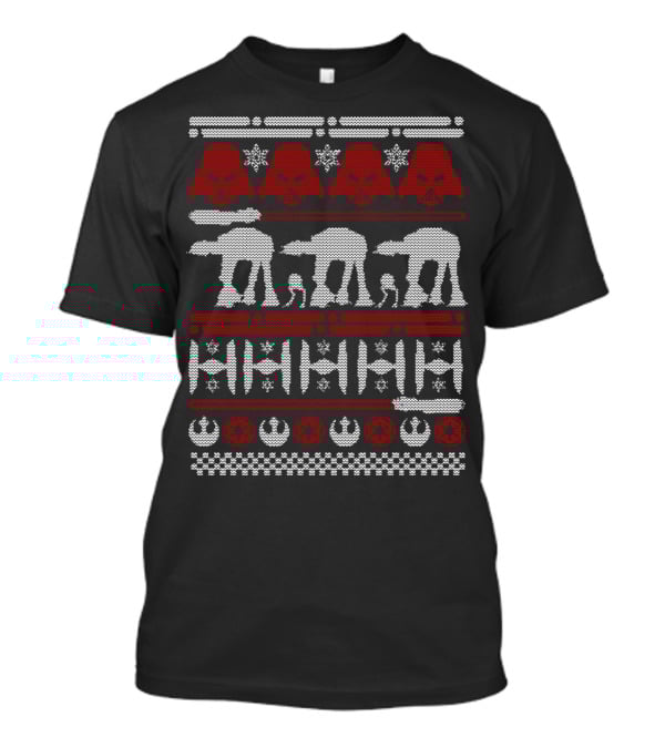 Star Wars Battle Of Hoth AT-ATs Darth Vader Rebel Empire Icons T-Shirt
