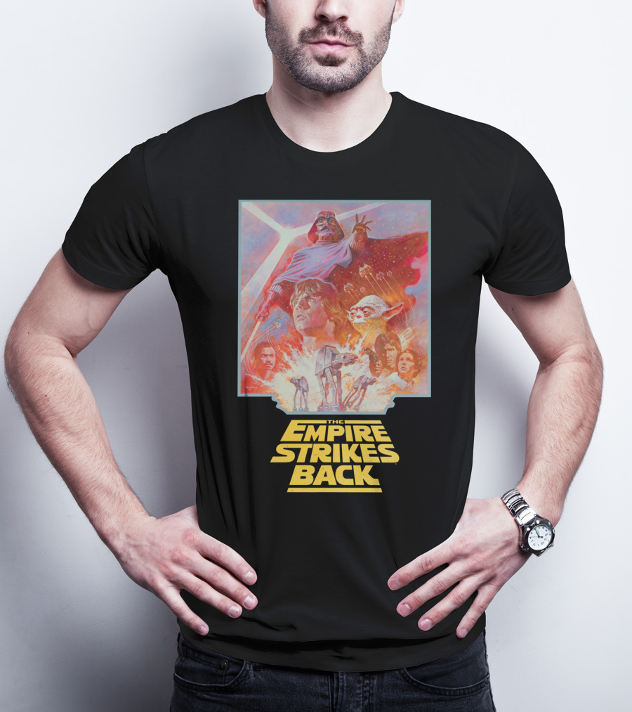 Star Wars The Empire Strikes Back Darth Vader Luke Skywalker Yoda AT-AT Walkers T-Shirt