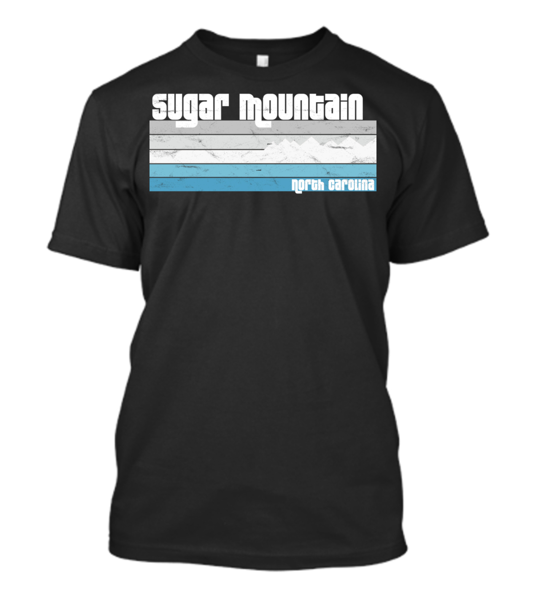 Sugar Mountain North Carolina Skiing Vintage Scenic T-Shirt
