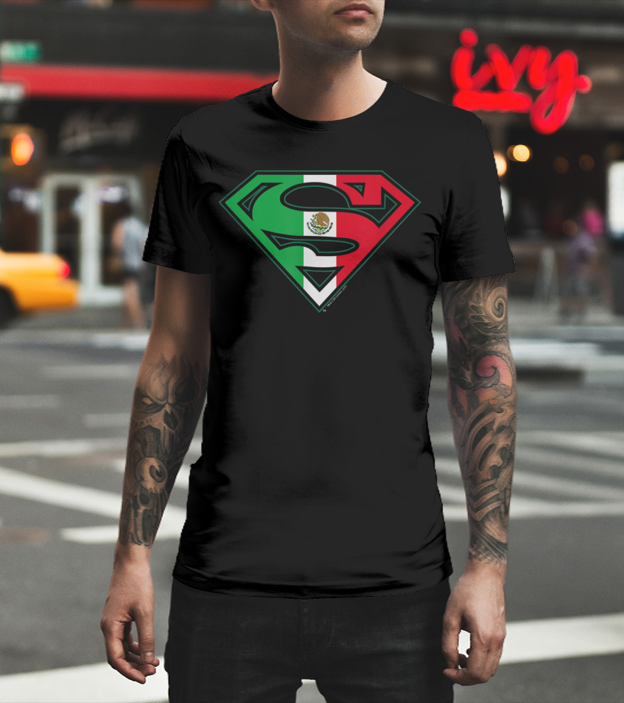 Superman Mexican Flag Emblem T-Shirt