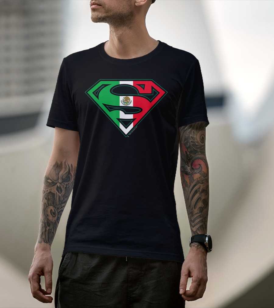 Superman Mexican Flag Emblem T-Shirt