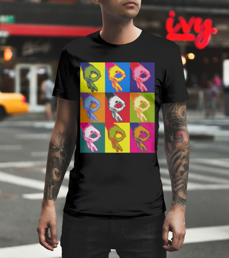 The Circle Game X9 Pop Art Style Hands Multicolor Block T-Shirt
