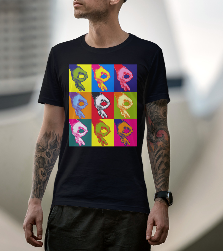 The Circle Game X9 Pop Art Style Hands Multicolor Block T-Shirt