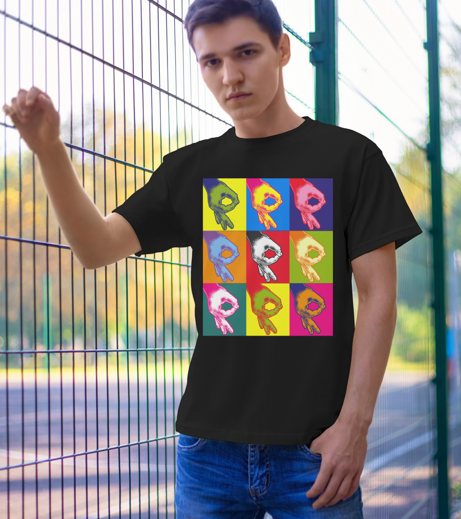 The Circle Game X9 Pop Art Style Hands Multicolor Block T-Shirt