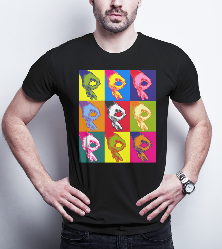 The Circle Game X9 Pop Art Style Hands Multicolor Block T-Shirt