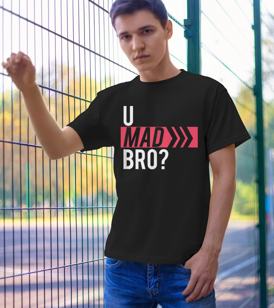 U Mad Bro Bold Red Arrows T-Shirt