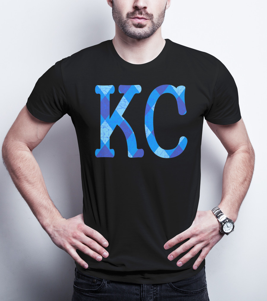 Vintage Royal Blue KC Kansas City Fan Gear T-Shirt
