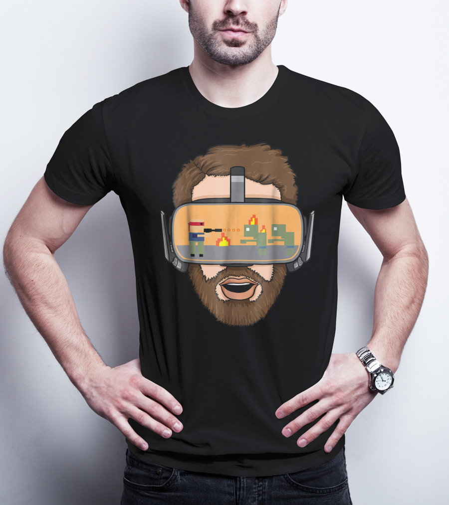 Virtual Reality Pixelated Adventure Inside Headset T-Shirt
