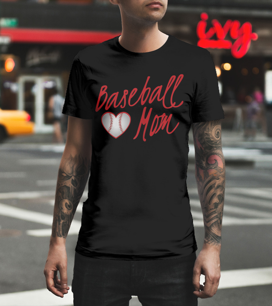 Baseball Mom Heartball T-Shirt