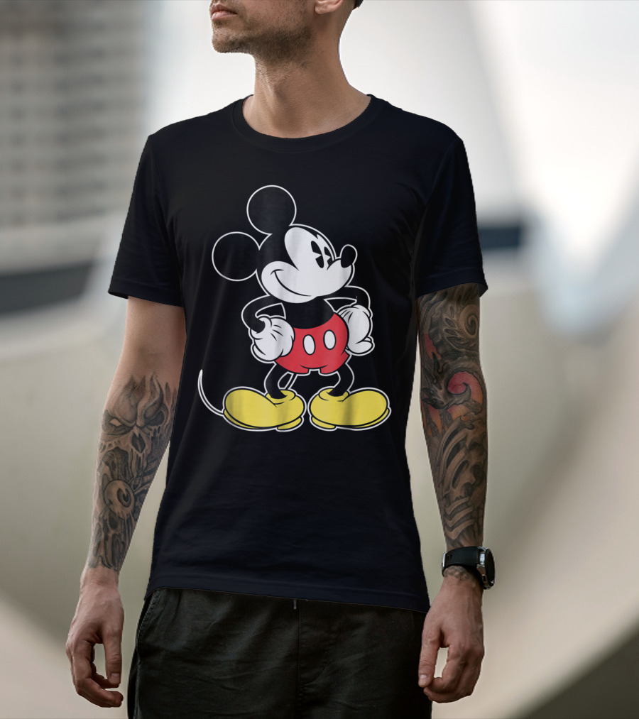 Disney Classic Mickey Mouse Iconic Red Shorts And Yellow Shoes T-Shirt