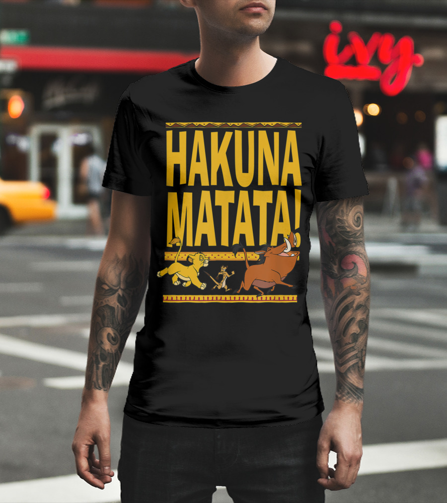 Hakuna Matata Lion King Simba Timon Pumbaa Disney Classic T-Shirt