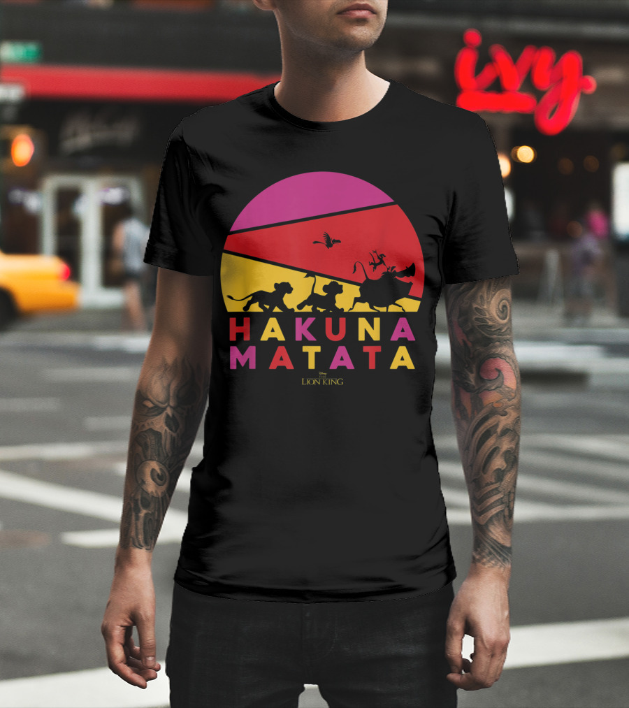 Hakuna Matata Disney Lion King Sunset T-Shirt