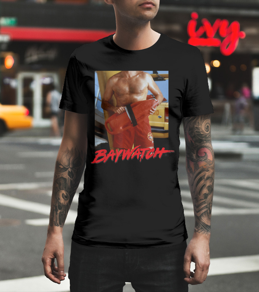 Baywatch I'm Mitch Lifeguard Image T-Shirt