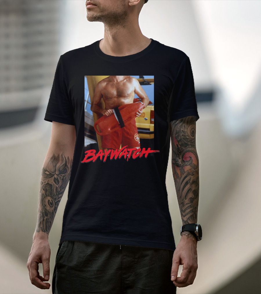 Baywatch I'm Mitch Lifeguard Image T-Shirt