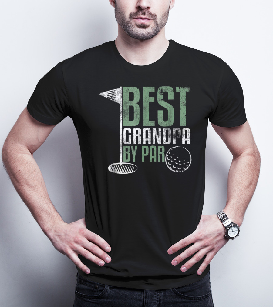 Best Grandpa By Par Father's Day Golf T-Shirt