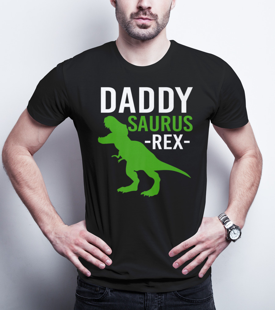 Daddy Saurus Rex Funny Dino Rex Dad T-Shirt