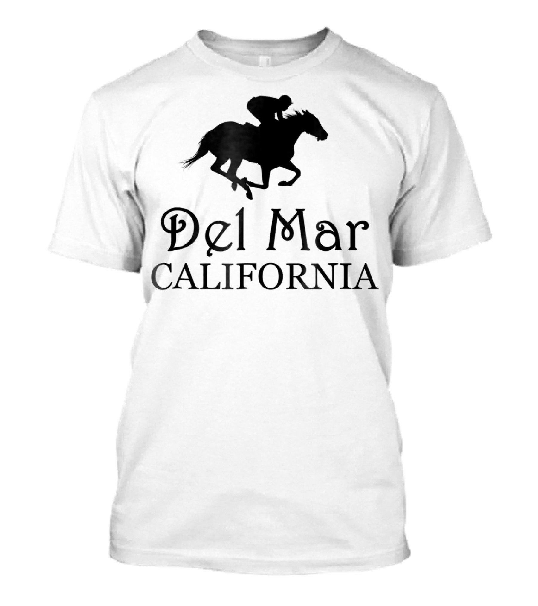 Del Mar California Horse Racing Rider T-Shirt