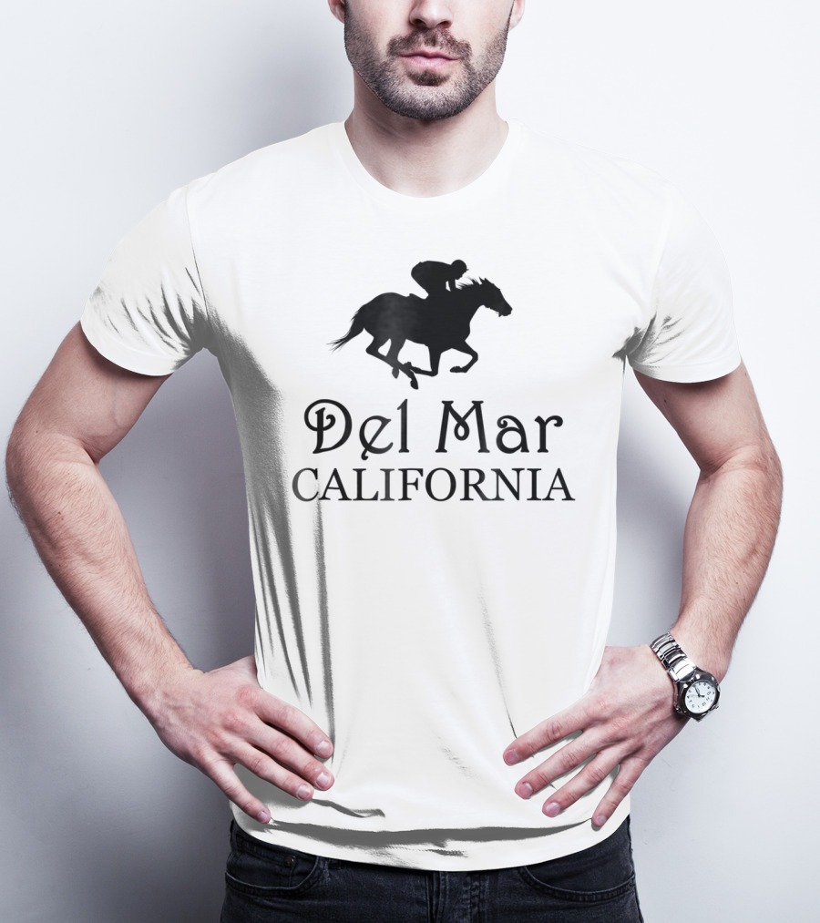 Del Mar California Horse Racing Rider T-Shirt