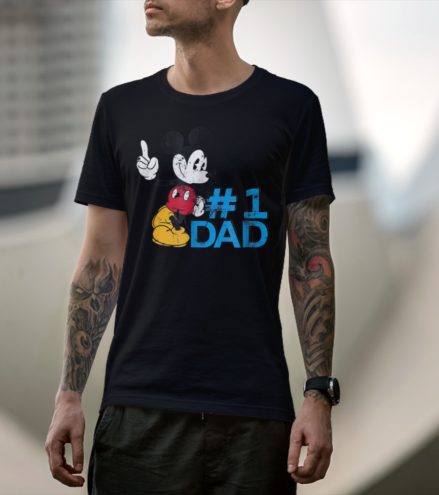 Disney Mickey Mouse #1 Dad Father's Day T-Shirt