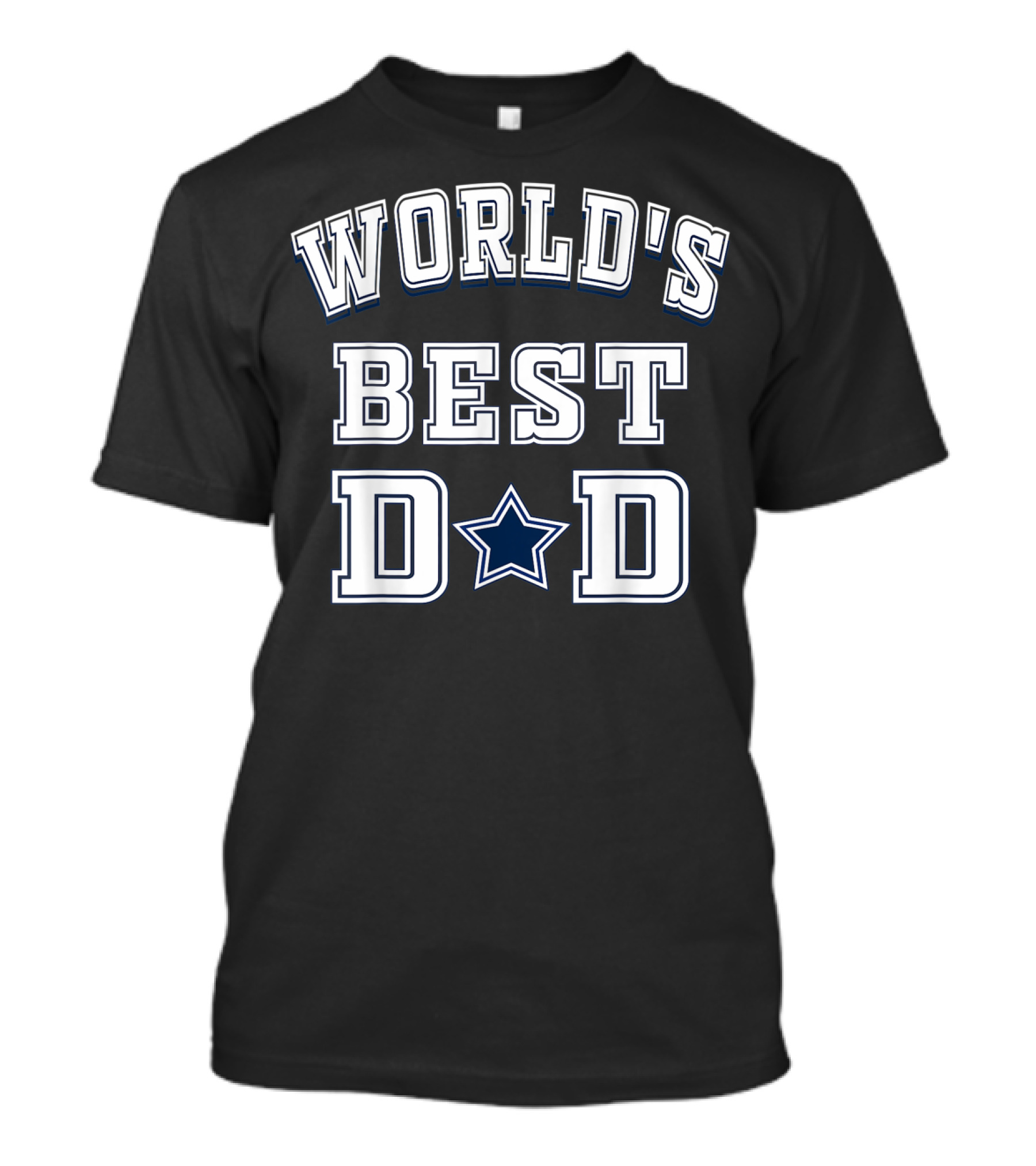 World's Best Dad Father's Day Flag Football Dallas Fans T-Shirt
