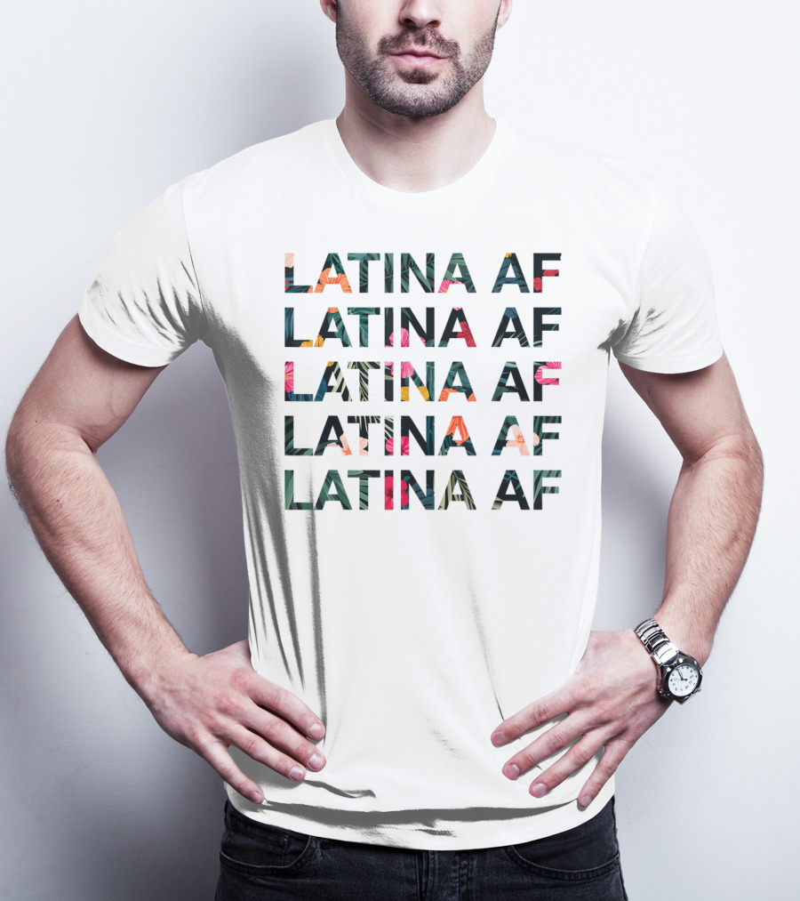 Floral Latina AF Latinas Pride T-Shirt