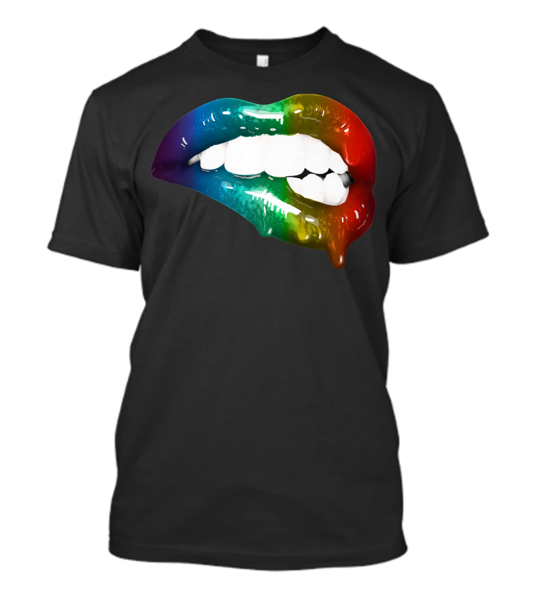 Rainbow Lips Cute Artful Makeup Addicts Lipstick Fashion Trends T-Shirt