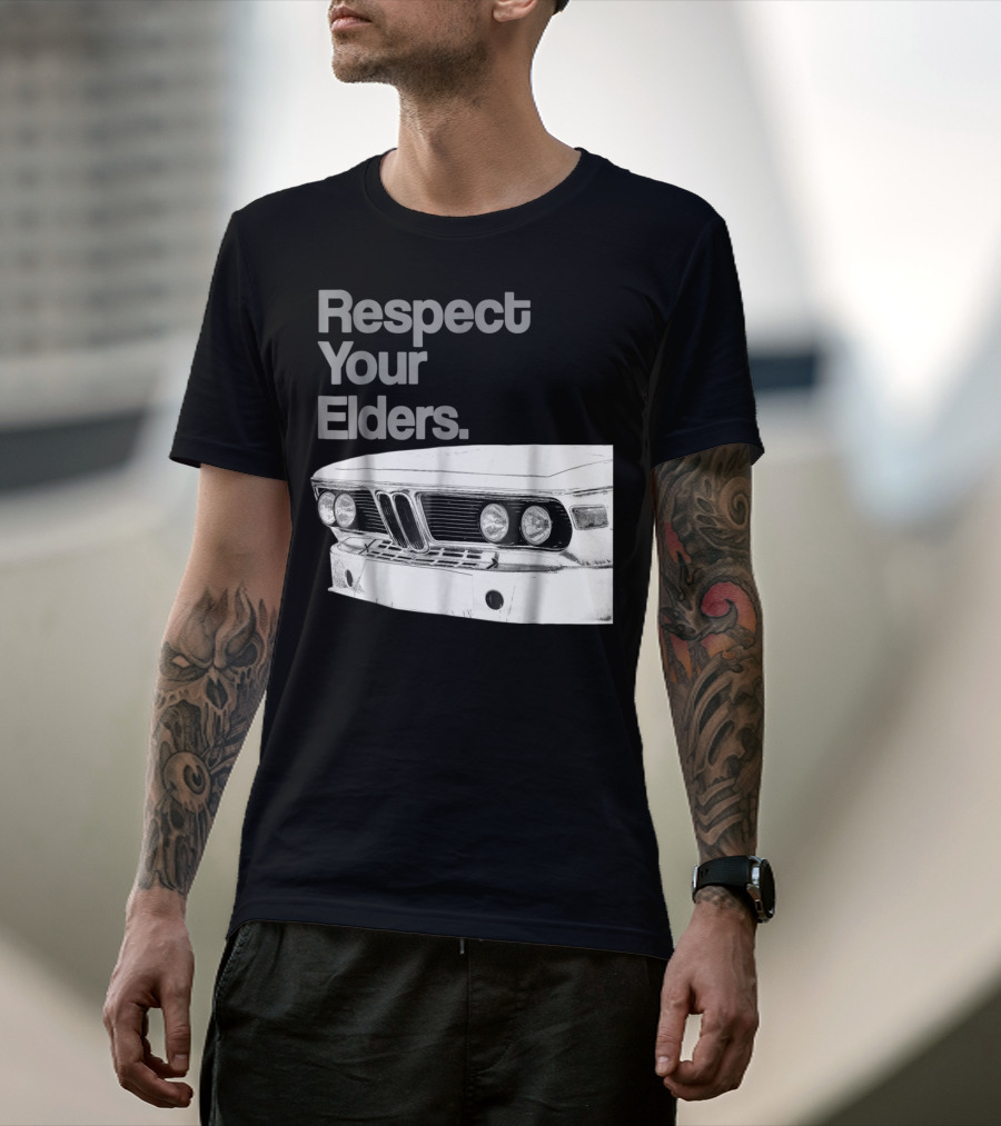 Respect Your Elders Vintage Euro Car Front Grille T-Shirt