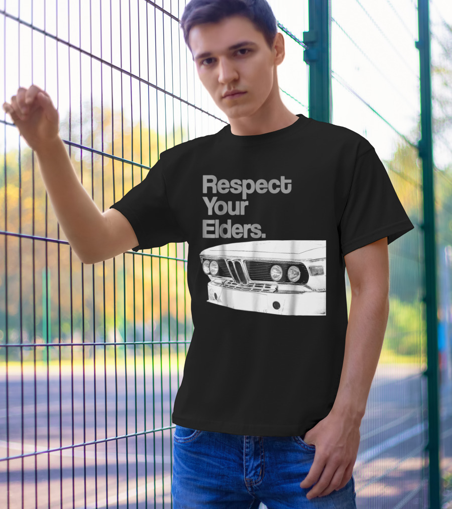 Respect Your Elders Vintage Euro Car Front Grille T-Shirt