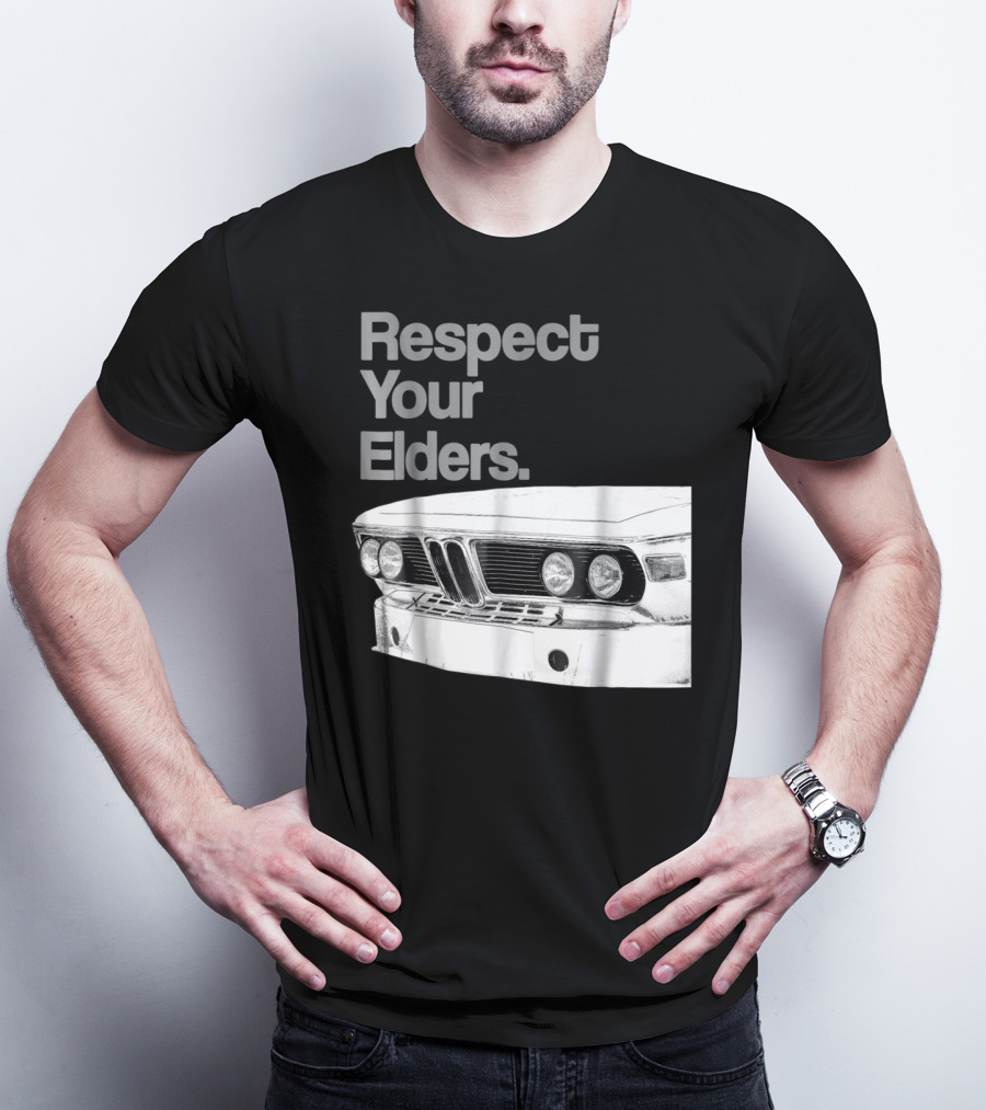 Respect Your Elders Vintage Euro Car Front Grille T-Shirt