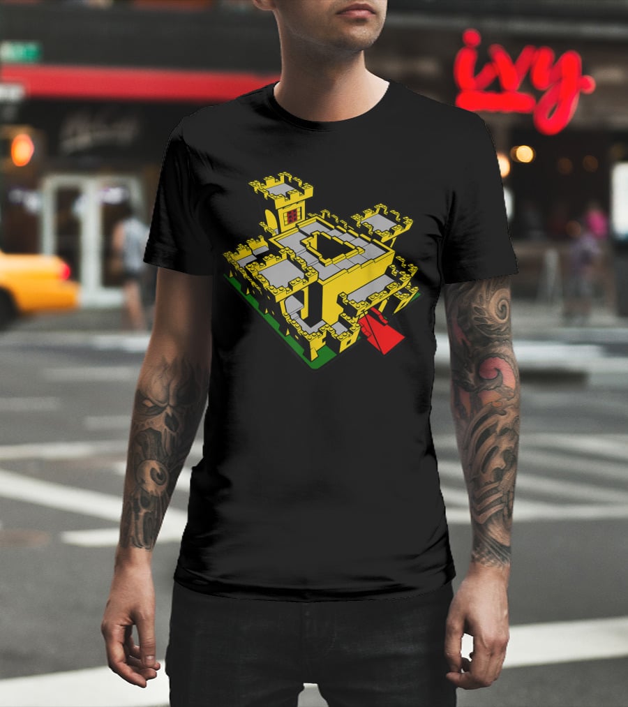 Classic Yellow Castle AFOL Toy Brick Fortress T-Shirt