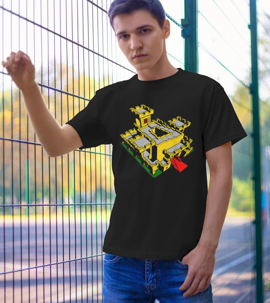 Classic Yellow Castle AFOL Toy Brick Fortress T-Shirt