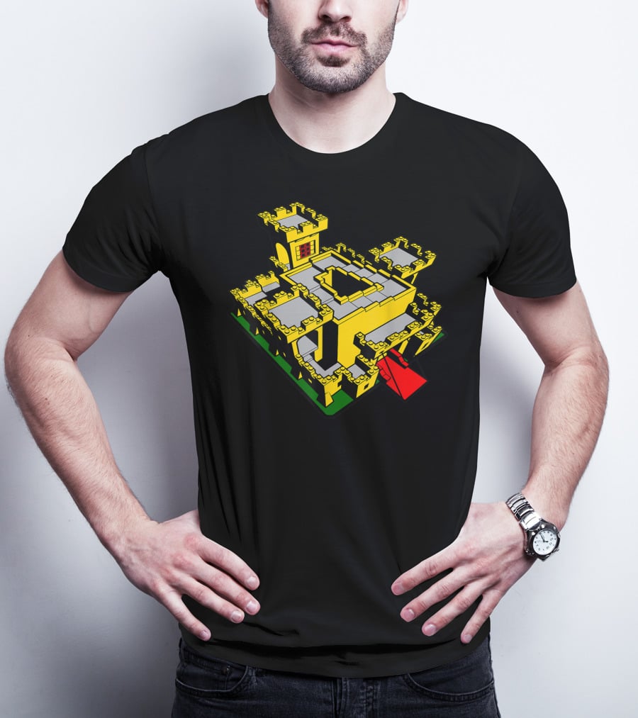 Classic Yellow Castle AFOL Toy Brick Fortress T-Shirt