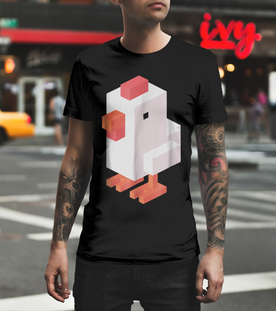 Crossy Road Chicken Pixel Art Game Character T-Shirt