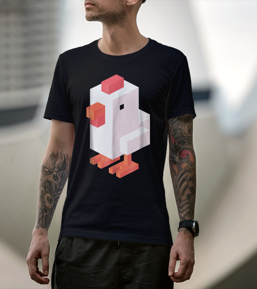 Crossy Road Chicken Pixel Art Game Character T-Shirt
