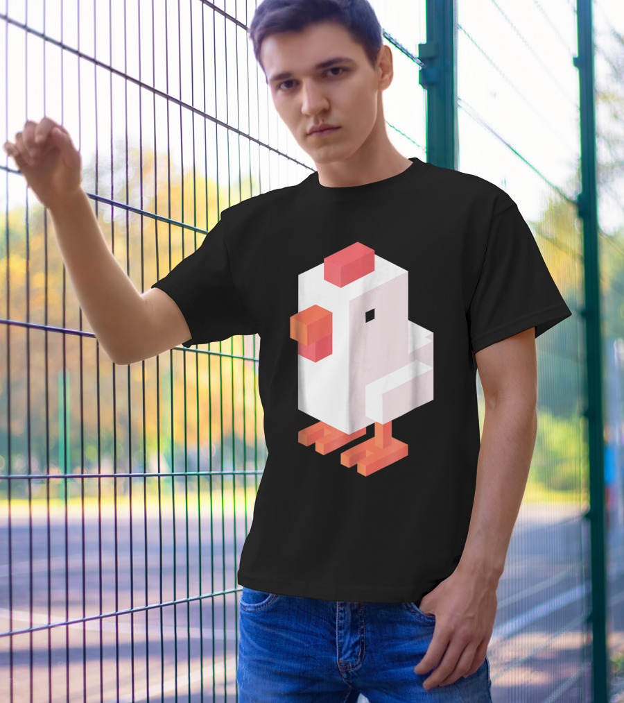 Crossy Road Chicken Pixel Art Game Character T-Shirt
