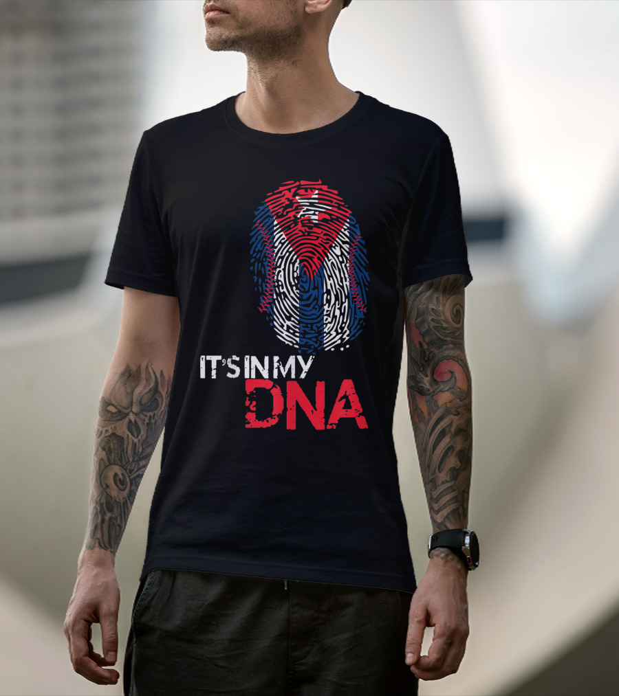 Cuba Baseball Cuban Flag It's In My DNA T-Shirt