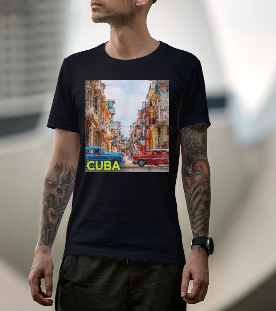 Cuba Classic Car Streets T-Shirt
