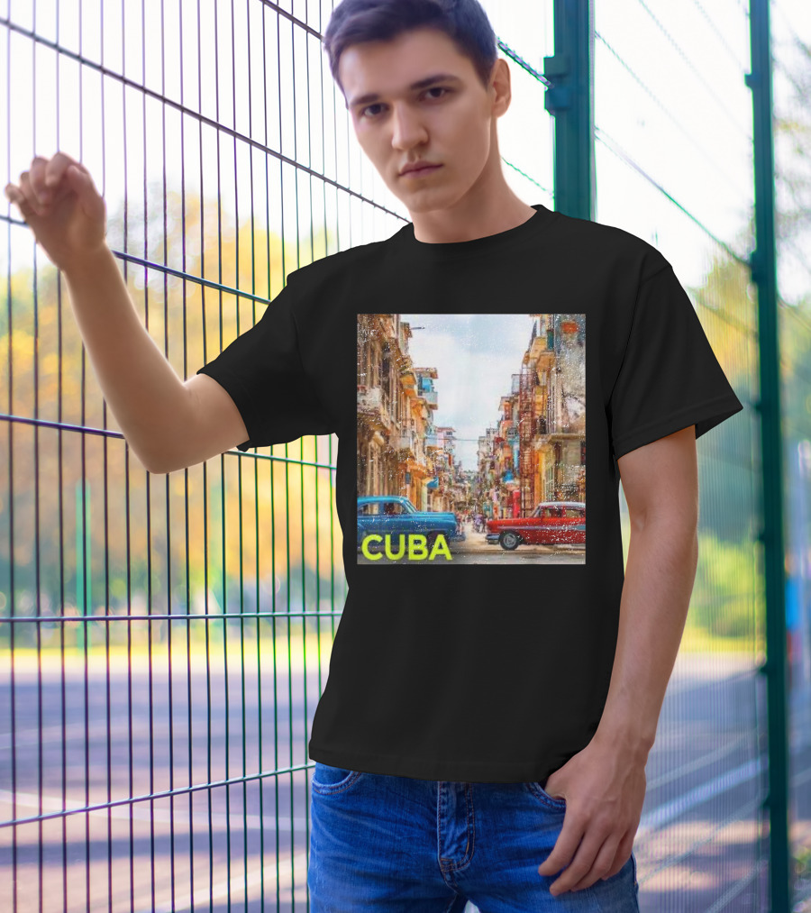 Cuba Classic Car Streets T-Shirt