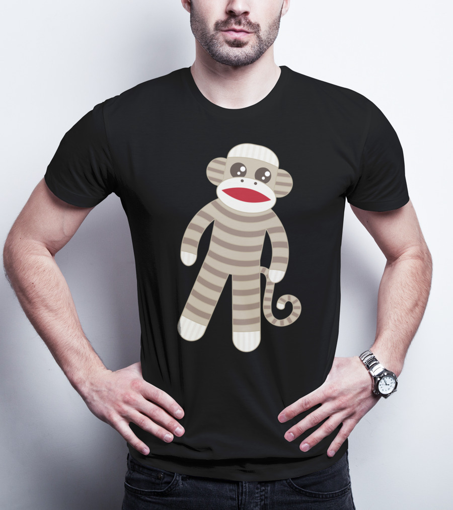 Cute Classic Striped Sock Monkey Toy T-Shirt