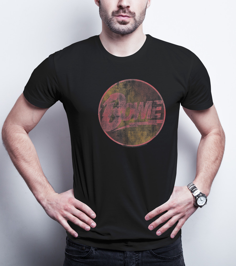 Bowie Lightning Bolt Vintage Circle T-Shirt