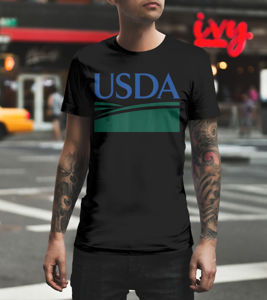 USDA Department Of Agriculture Green Field T-Shirt