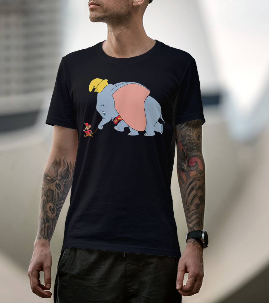 Disney Classic Dumbo Timothy Q Mouse Vintage Style Iconic Characters T-Shirt