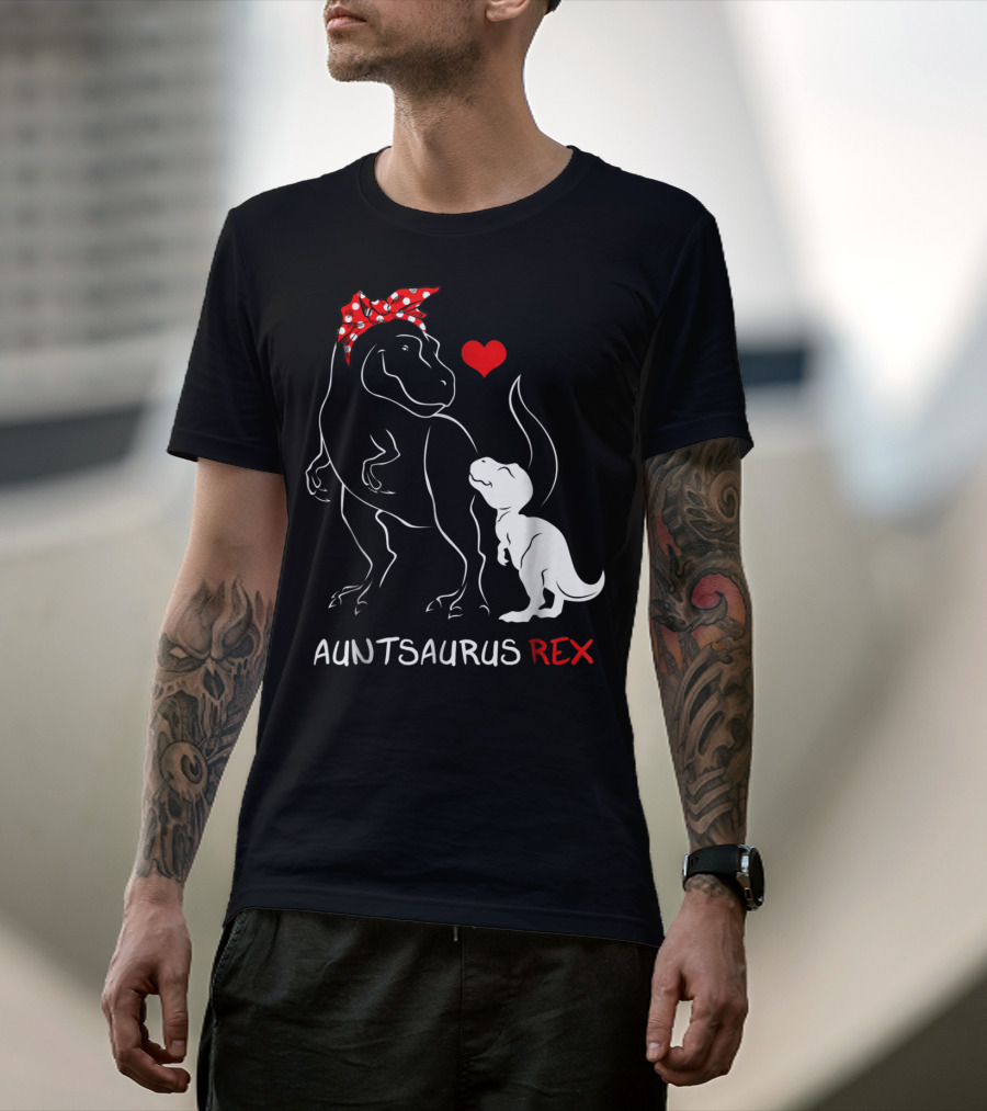 Auntsaurus Rex Dinosaur Family Love T-Shirt
