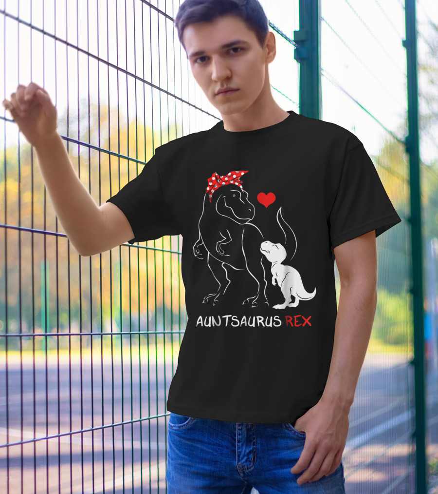 Auntsaurus Rex Dinosaur Family Love T-Shirt