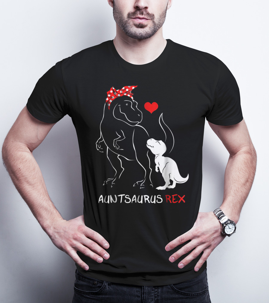 Auntsaurus Rex Dinosaur Family Love T-Shirt