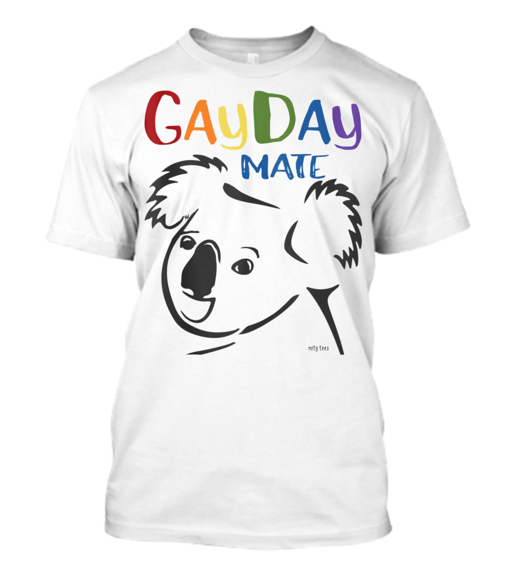 Australian Rainbow Koala Gay Day Mate Greeting T-Shirt