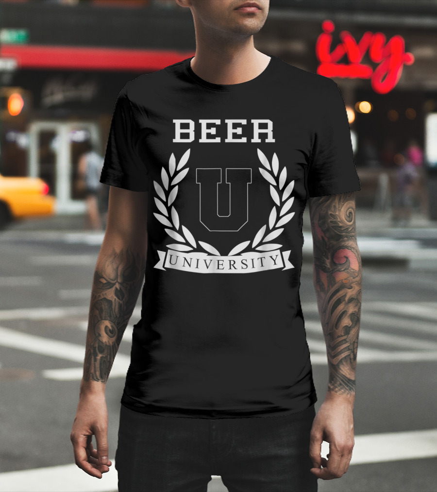 Beer University U Laurel Crest College Drinking T-Shirt