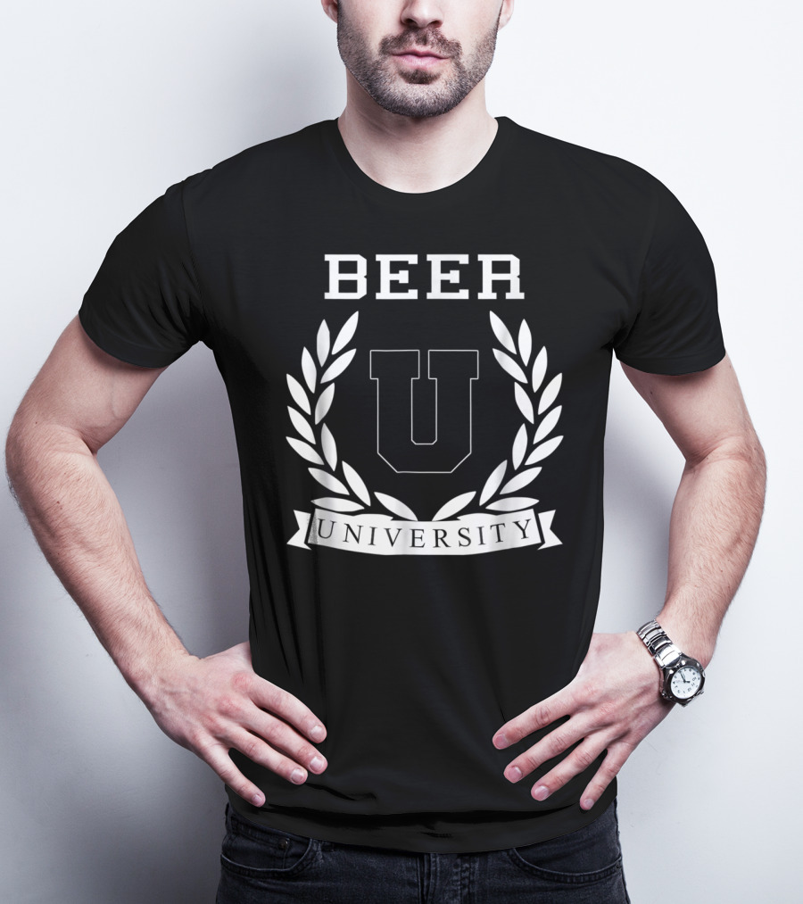 Beer University U Laurel Crest College Drinking T-Shirt
