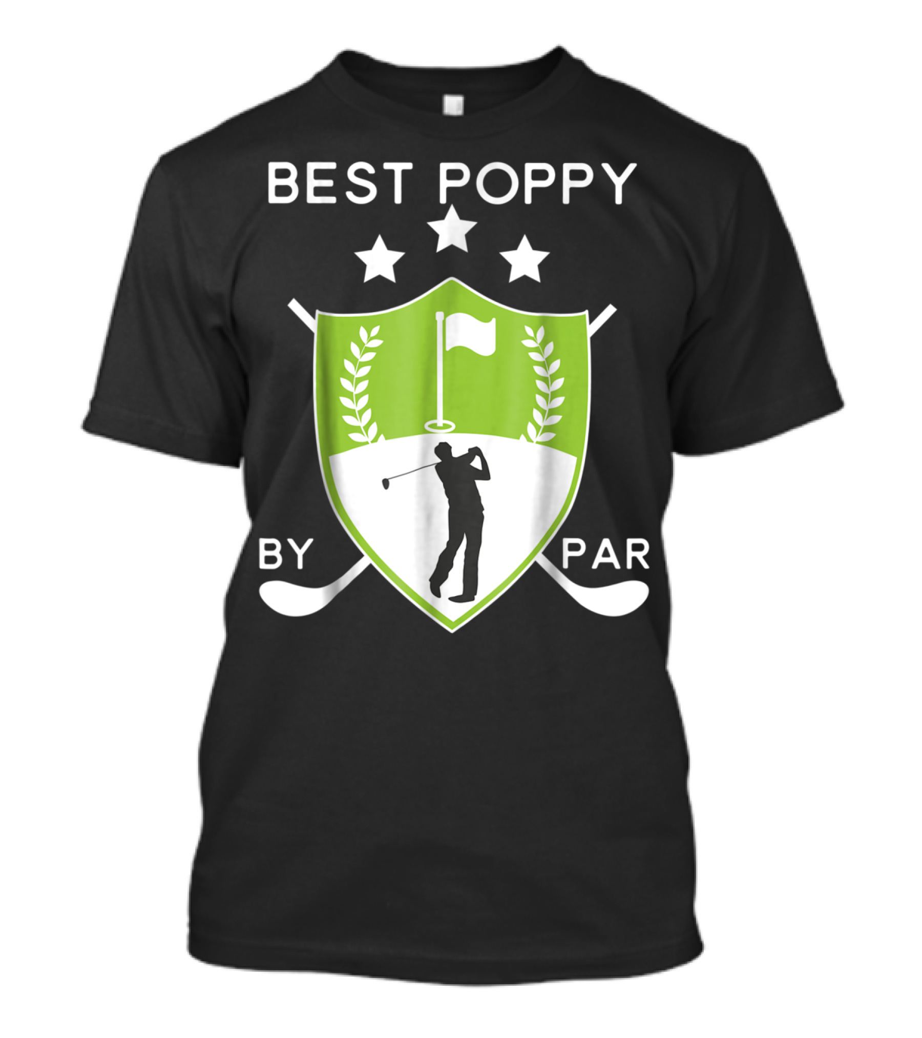 Best Poppy By Par Golf Golfer Crest Shield T-Shirt